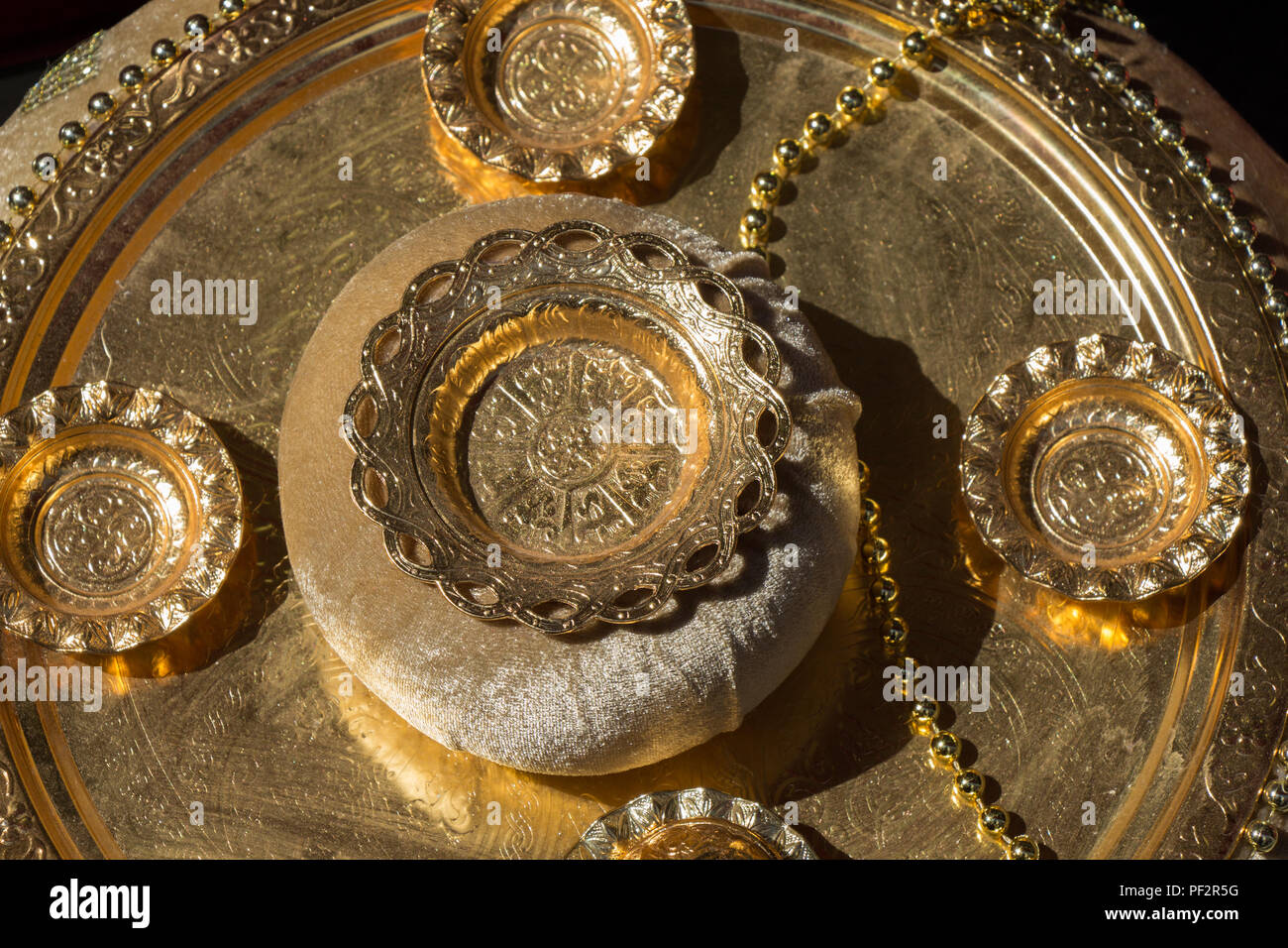 Taditional Turkish metal plates in the view Stock Photo - Alamy