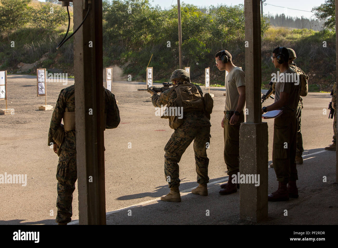 U.S. Marines with Black Sea Rotational Force execute advanced shooting ...