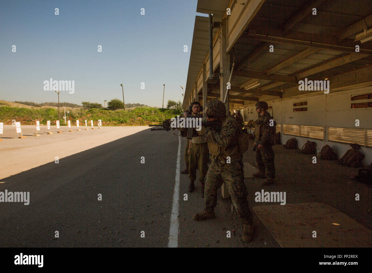 U.S. Marines with Black Sea Rotational Force participate in a timed ...