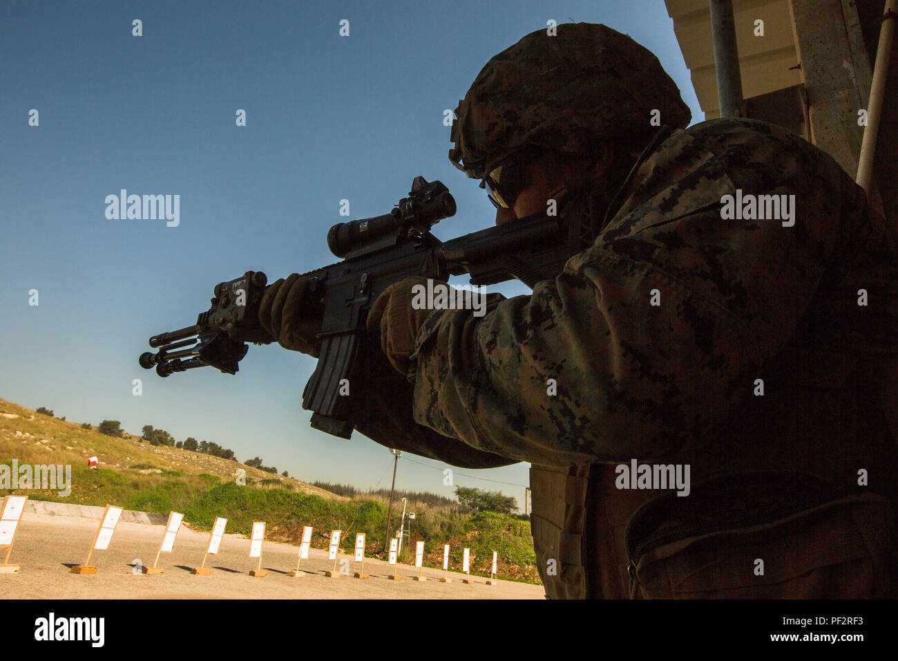A U.S. Marine with Black Sea Rotational Force participates during ...