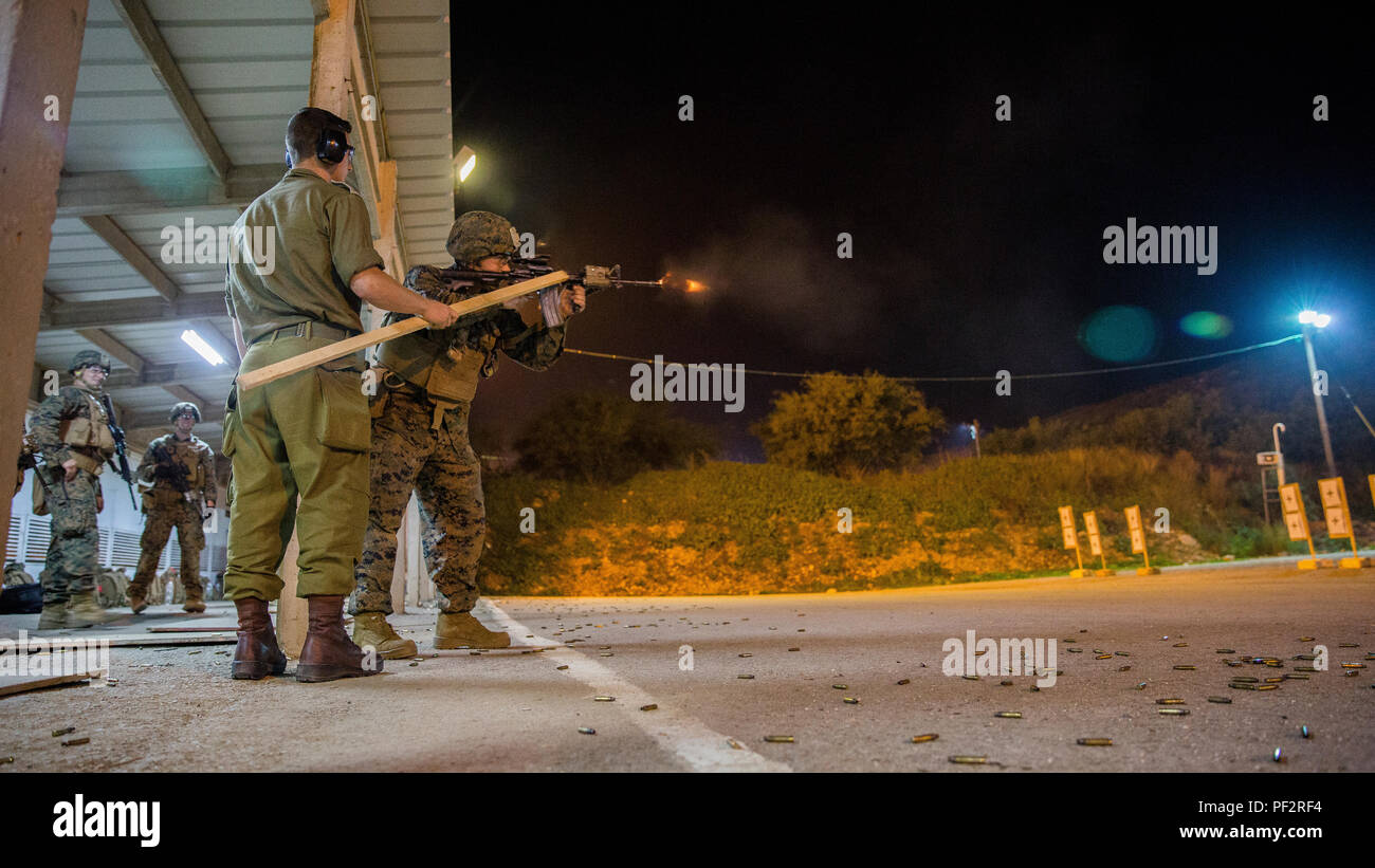 U.S. Marines with Black Sea Rotational Force execute advanced shooting ...