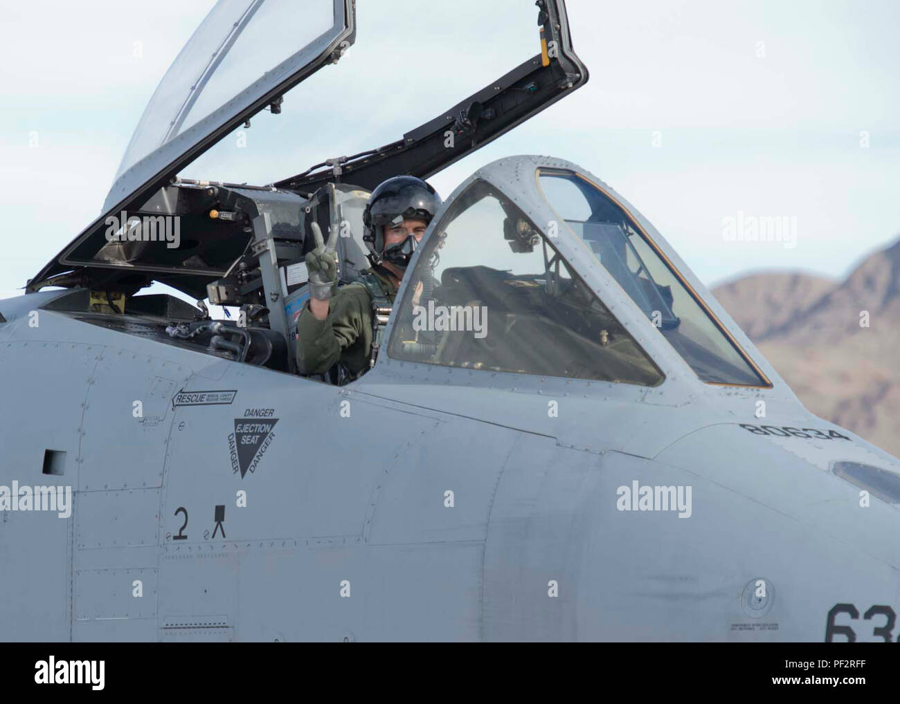 A four-ship of A-10C Thunderbolt IIs from the 190th Fighter Squadron at ...