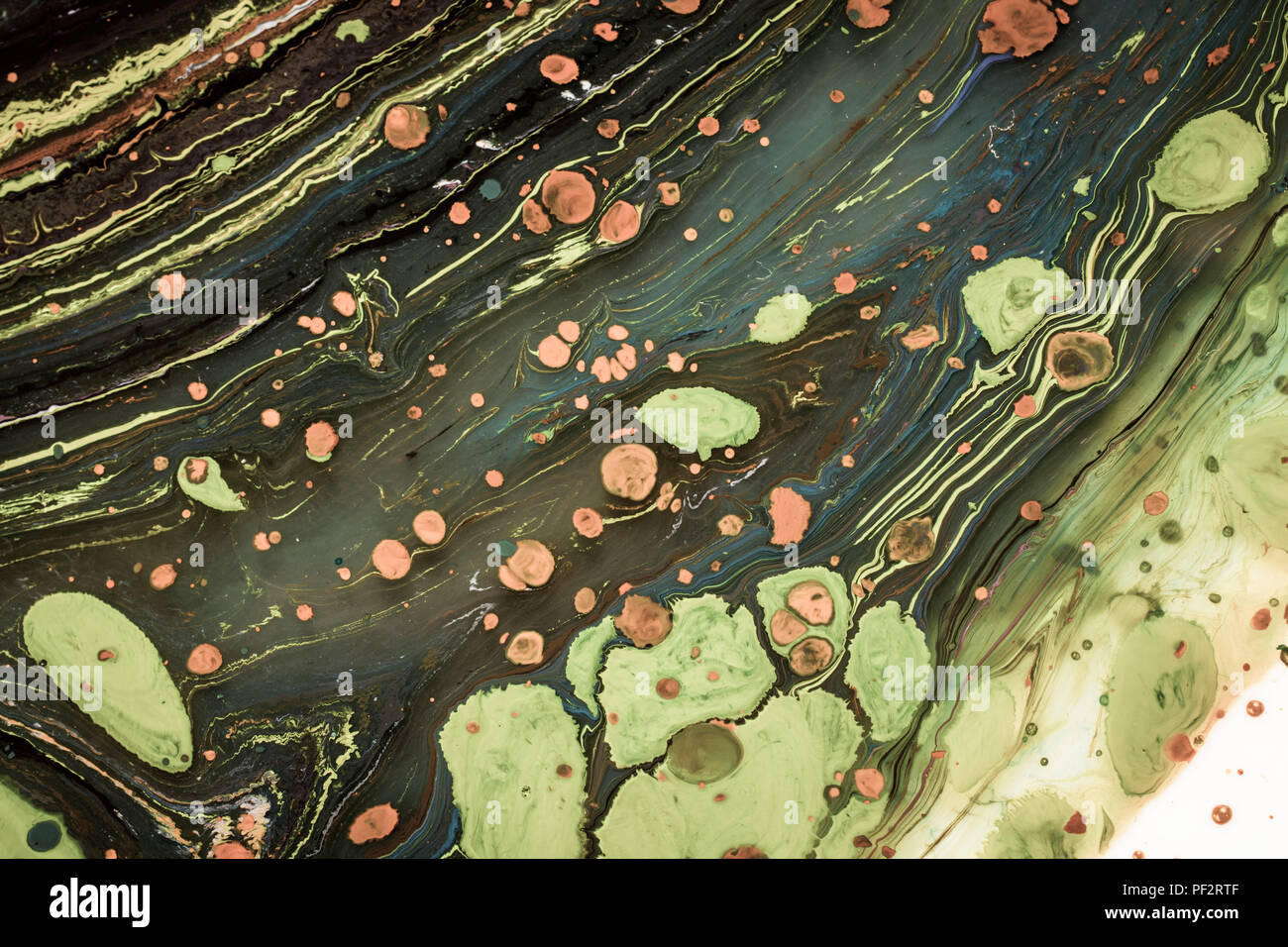 Traditional Ottoman Turkish marbling art patterns as abstract colorful ...