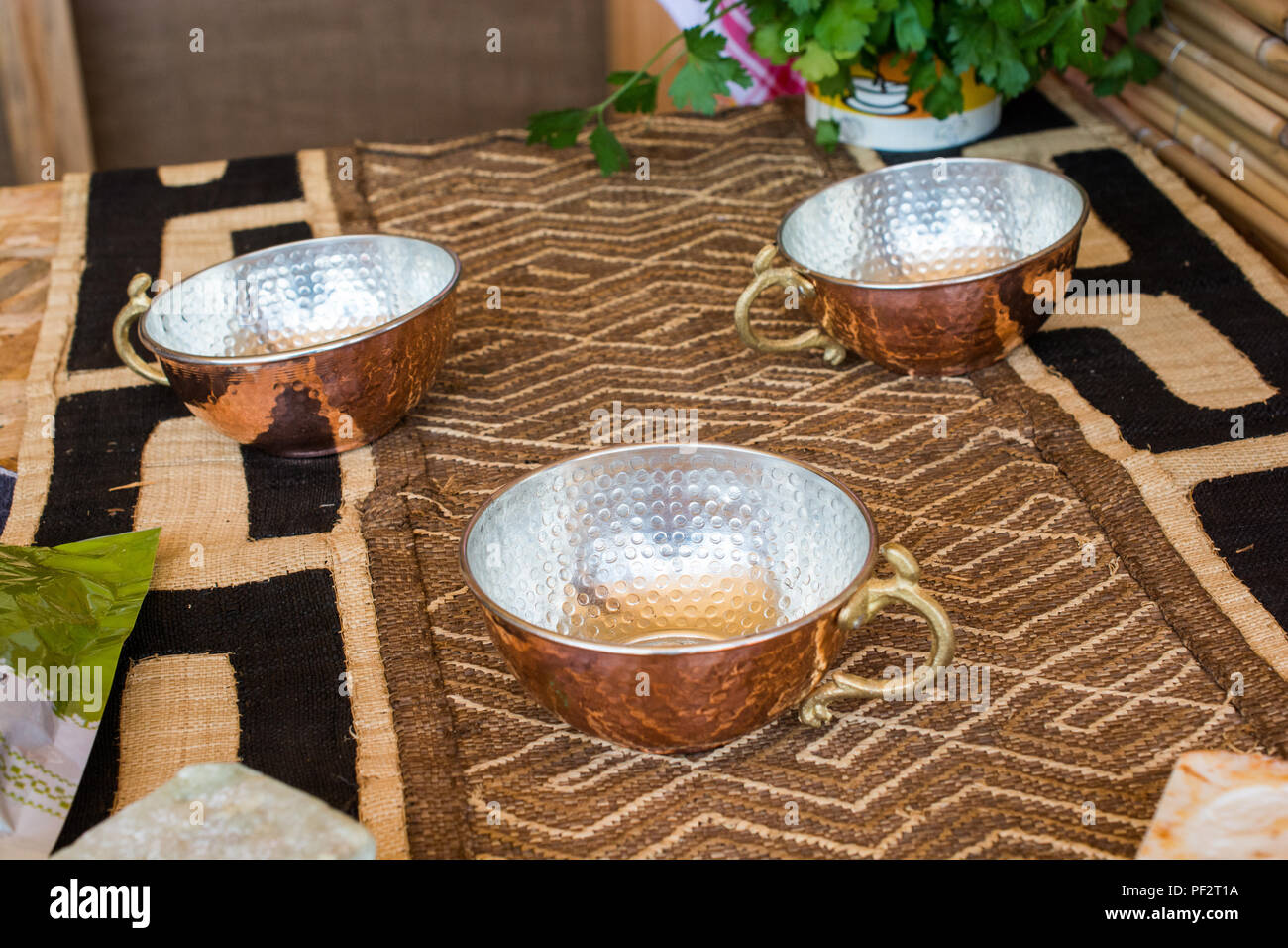 Taditional Turkish metal plates in the view Stock Photo - Alamy