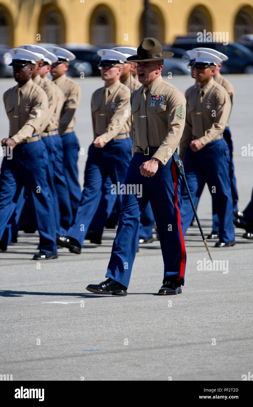U.S. Marines Corps Staff Sgt. Roberto Gonzalez, a senior drill ...
