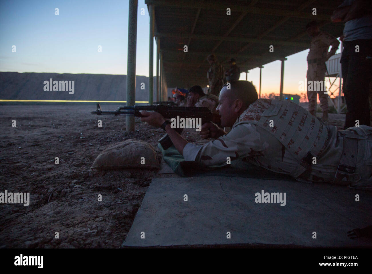 An Iraqi soldier, assigned to the Security Battalion, Nineveh ...