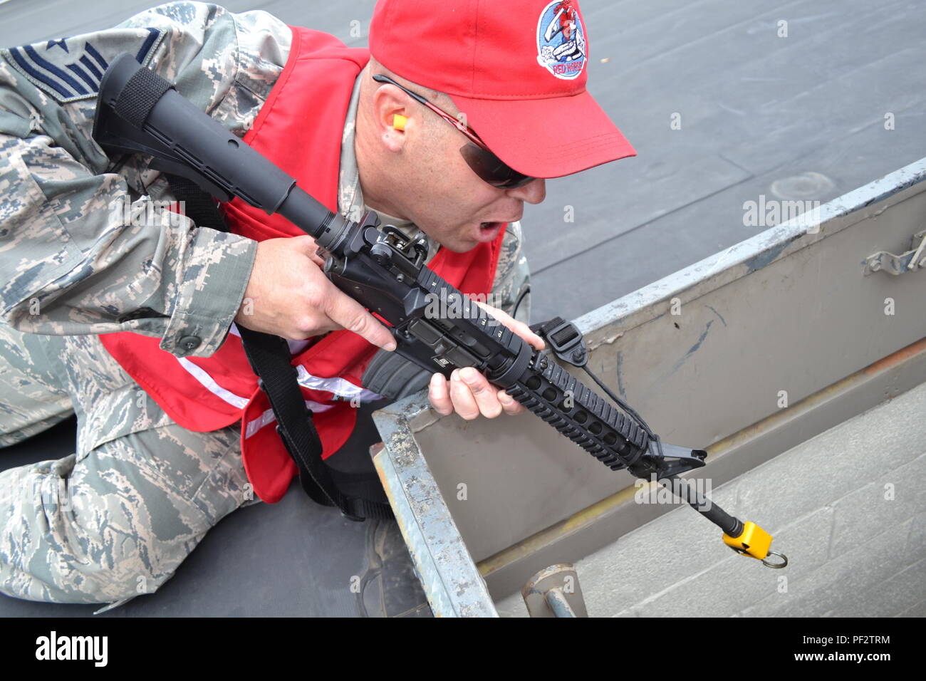 Master Sgt. Geoffrey Gay, a 201st RED HORSE, Det.1 member, plays the ...