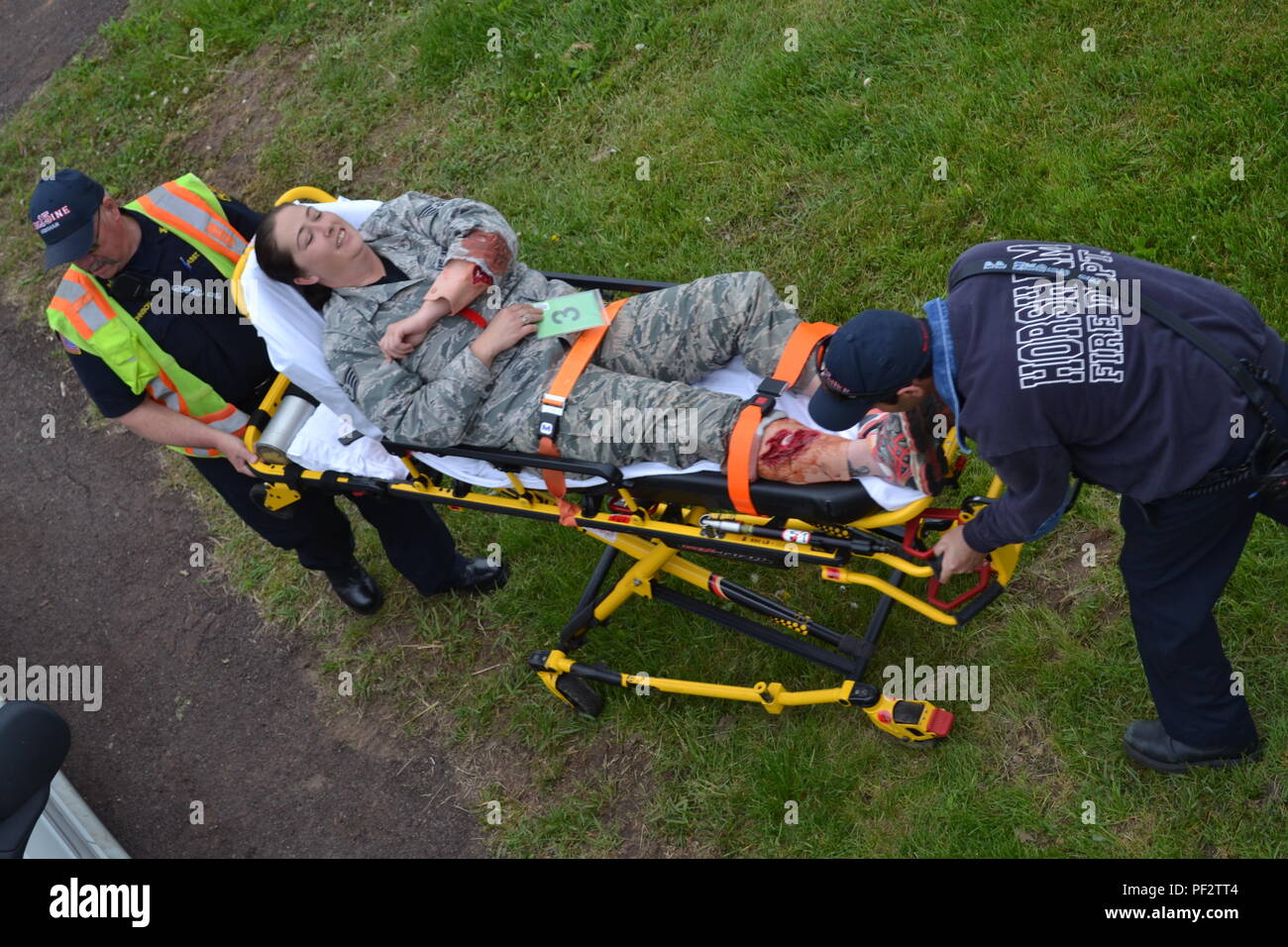 Two members of the Horsham Fire Department perform emergency medical ...