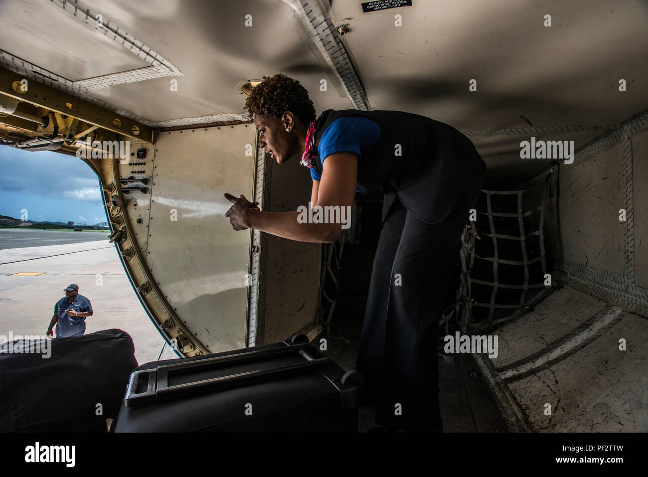 A 1st Airlift Squadron crew flies a mission to St. Croix, U.S. Virgin ...