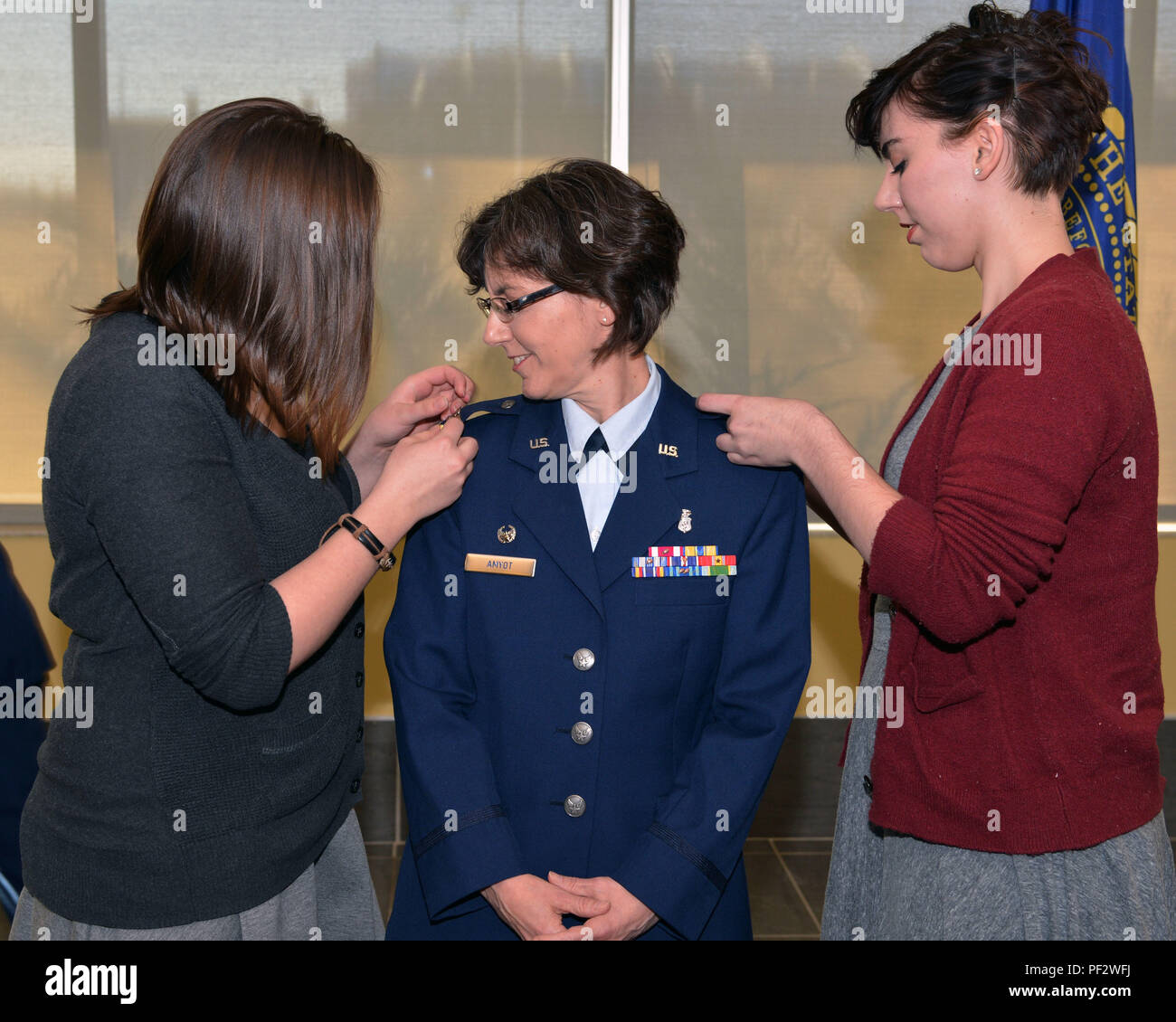 Lt. Col. Kathleen Amyot, Commander of the 155th Medical Group has her ...