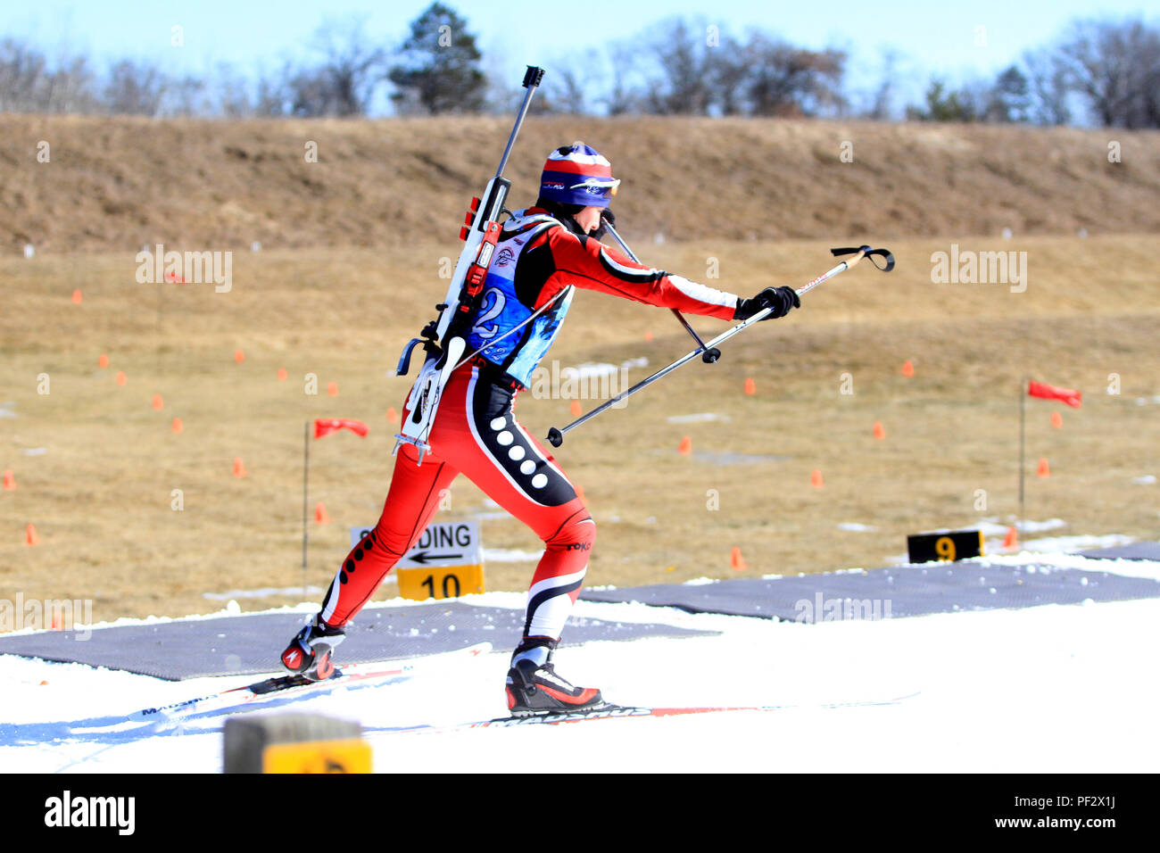 National Guard Athletes negotiate the biathlon course during Chief of ...
