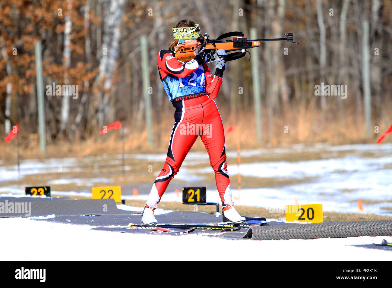 National Guard Athletes negotiate the biathlon course during Chief of ...