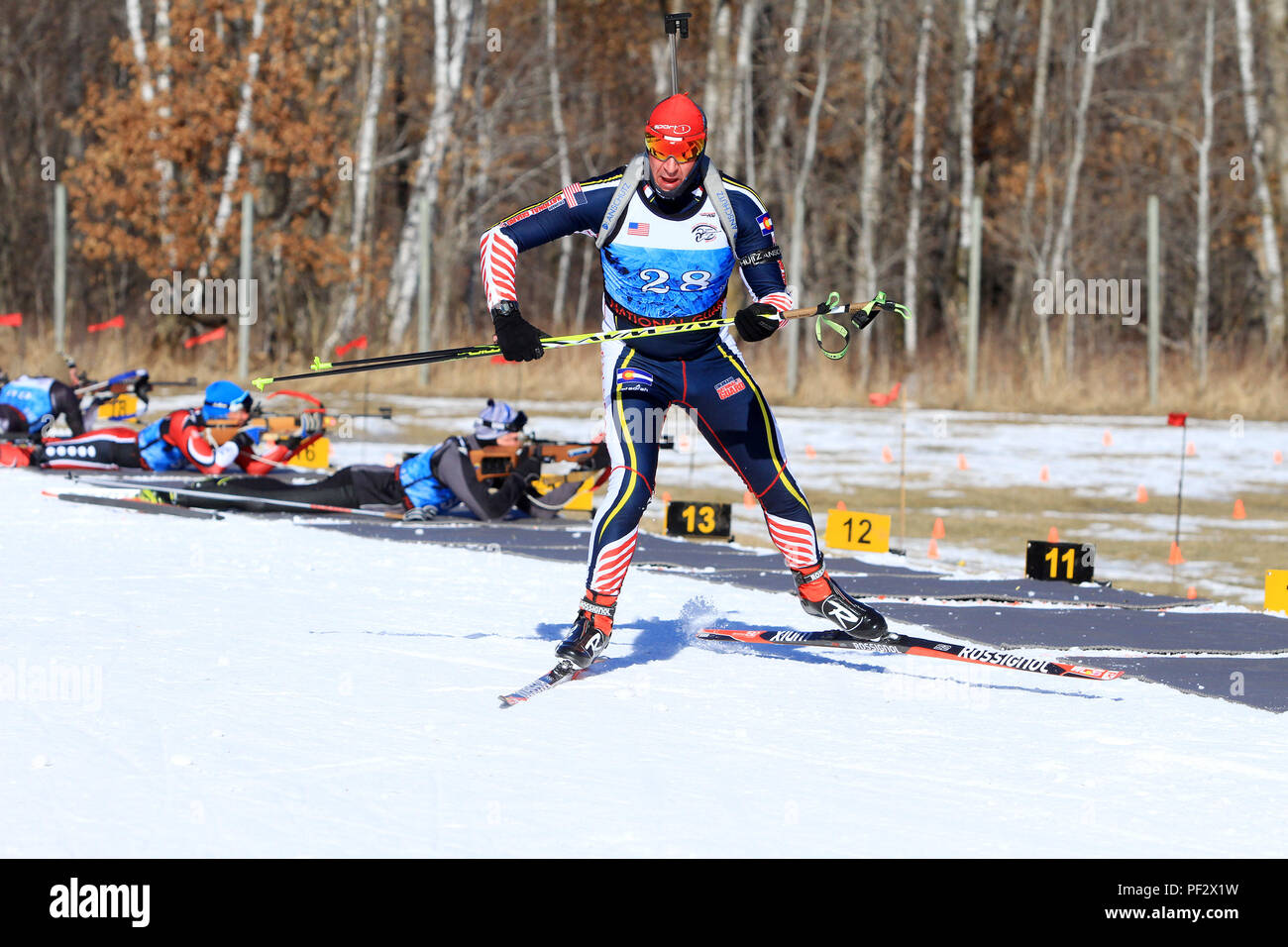 National Guard Athletes negotiate the biathlon course during Chief of ...