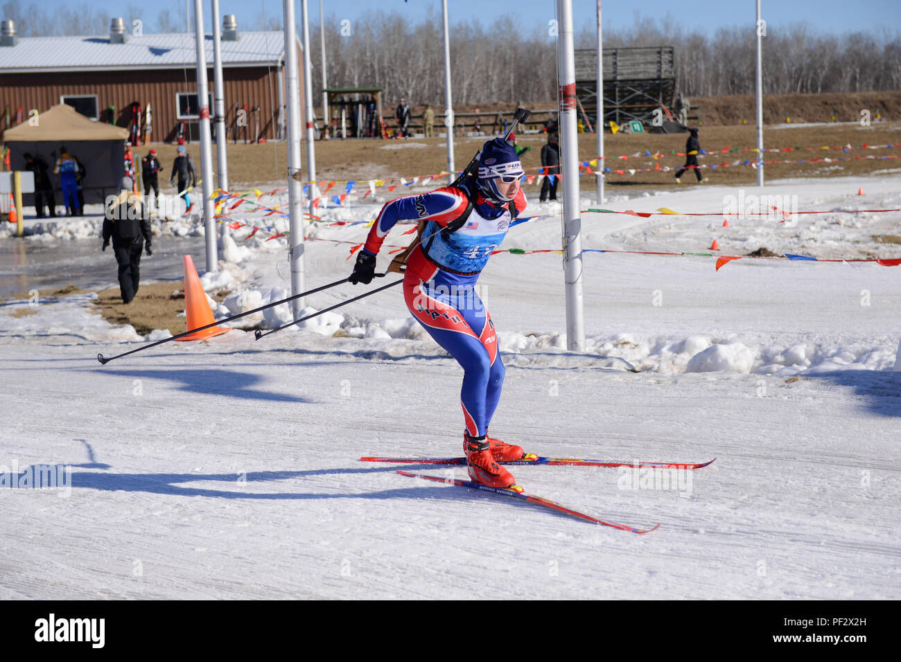 National Guard Athletes negotiate the biathlon course during Chief of ...