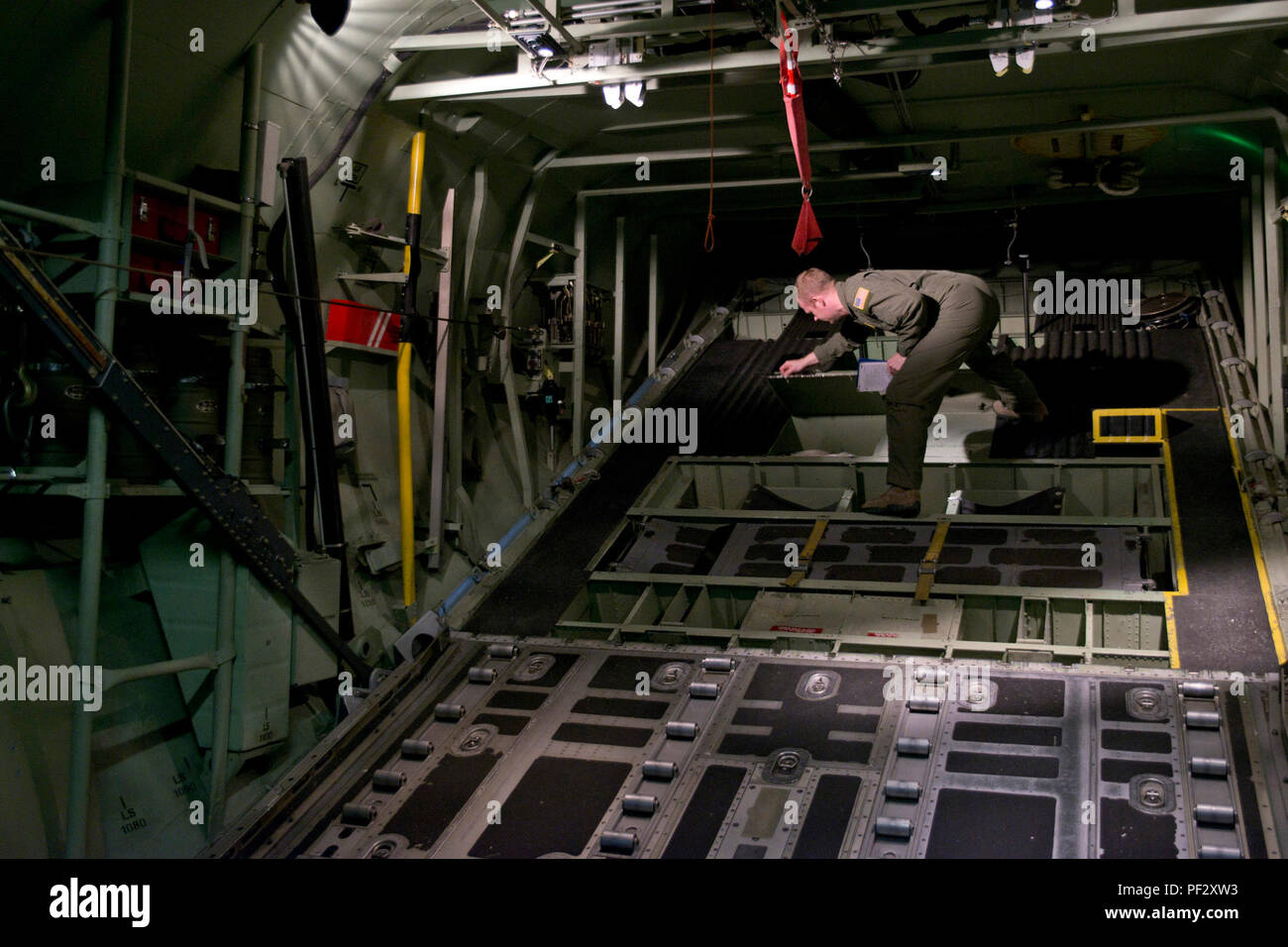 U.S. Air Force Reserve Master Sgt. Joshua Hames, a loadmaster assigned ...
