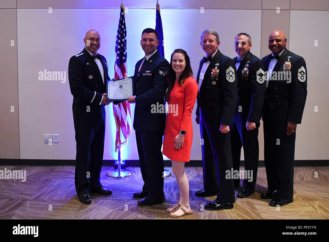 Team Buckley members gather as Airman Leadership School class 17F ...