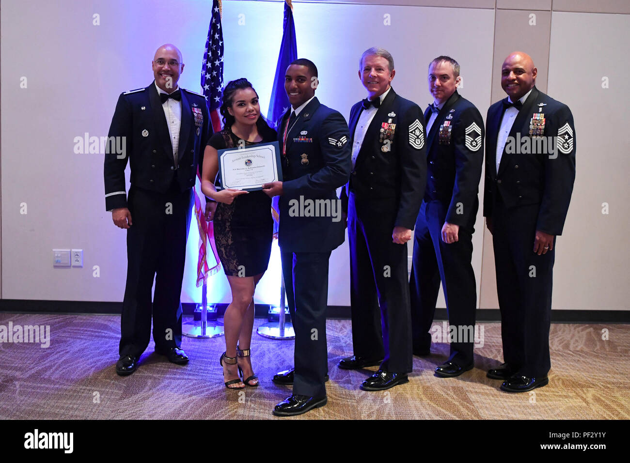 Team Buckley members gather as Airman Leadership School class 17F ...