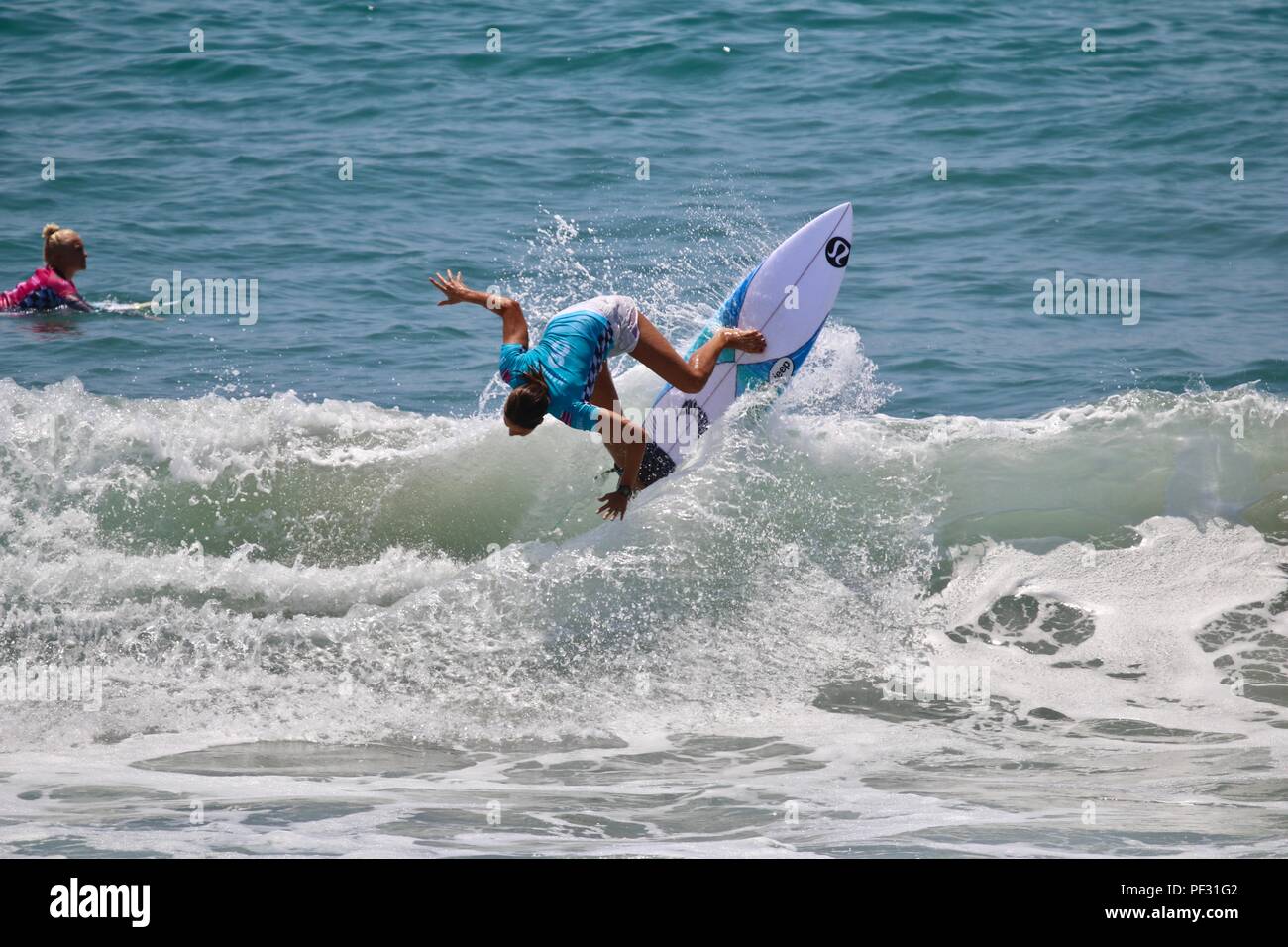 Malia Manuel competing in the US Open of Surfing 2018 Stock Photo - Alamy