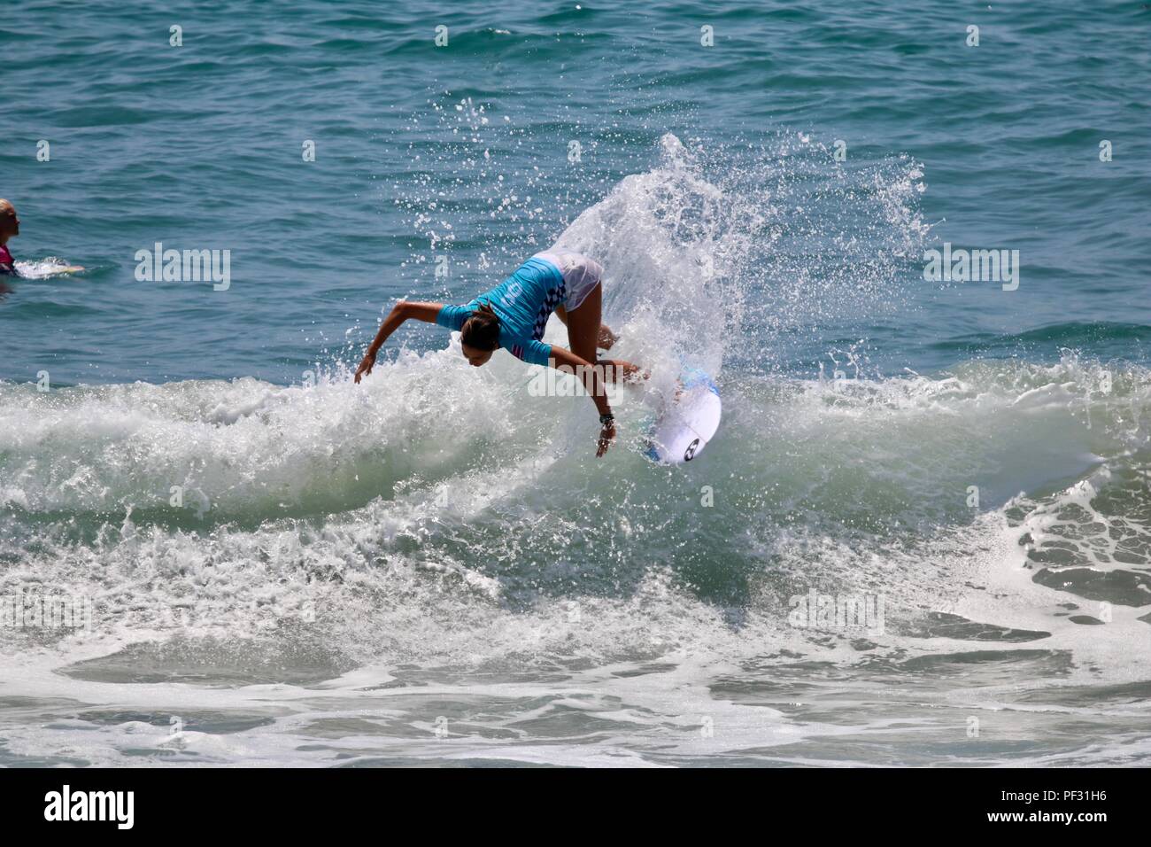 Malia Manuel competing in the US Open of Surfing 2018 Stock Photo - Alamy