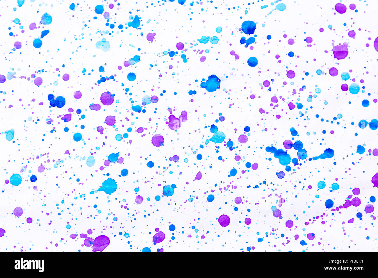 Blue and purple water color painting splash. Blot, Blurred spot. with ...