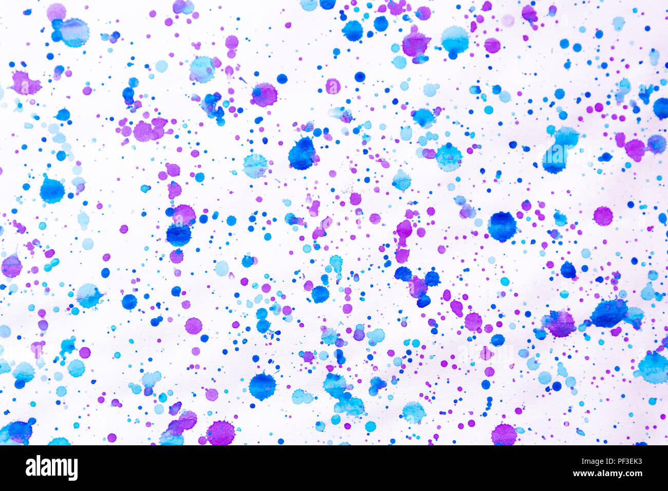Blue and purple water color painting splash. Blot, Blurred spot. with ...