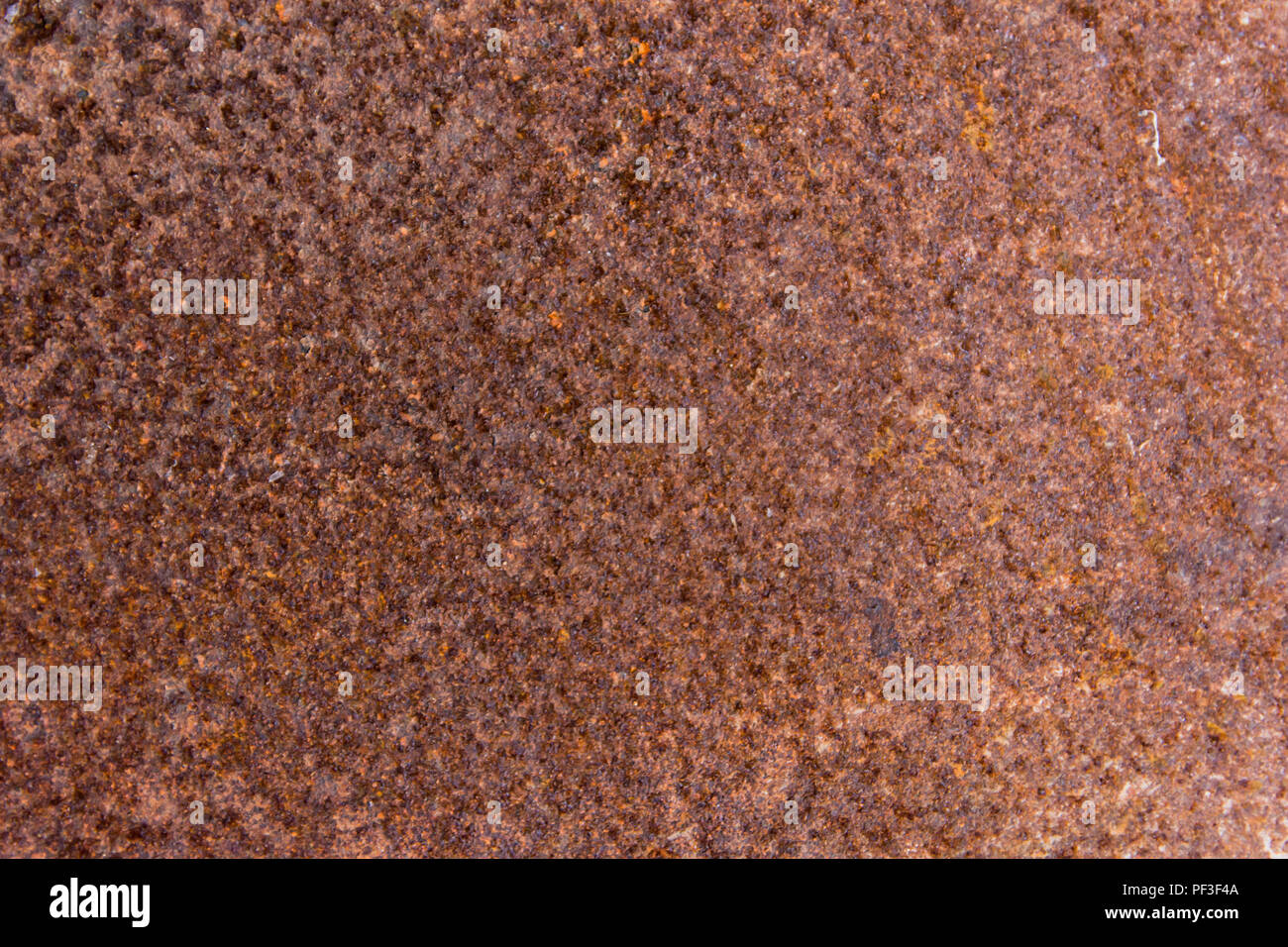 Brown rust stains texture of the old white paint on rusty metal wall ...