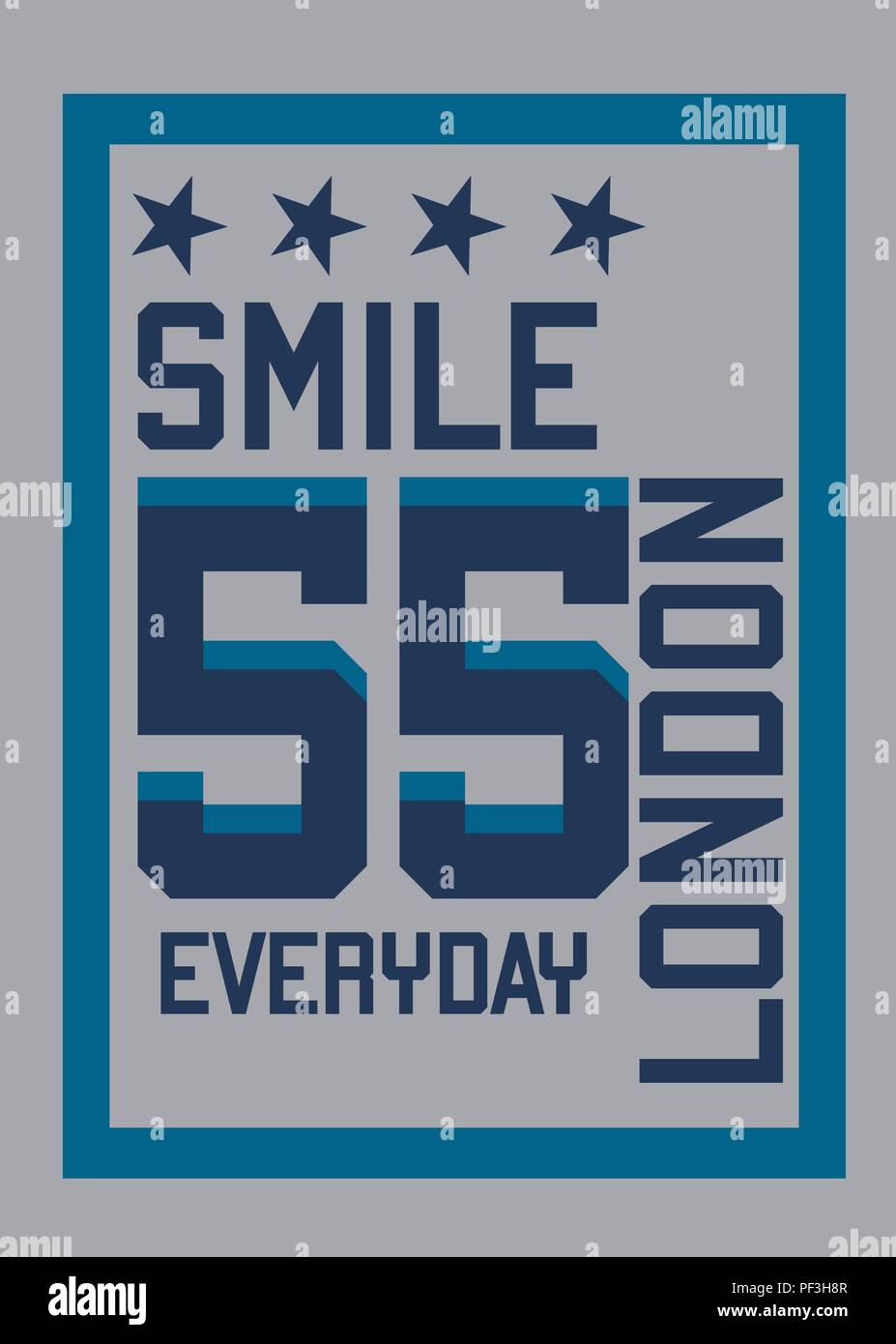 london smile everyday,t-shirt design print poster vector illustration ...