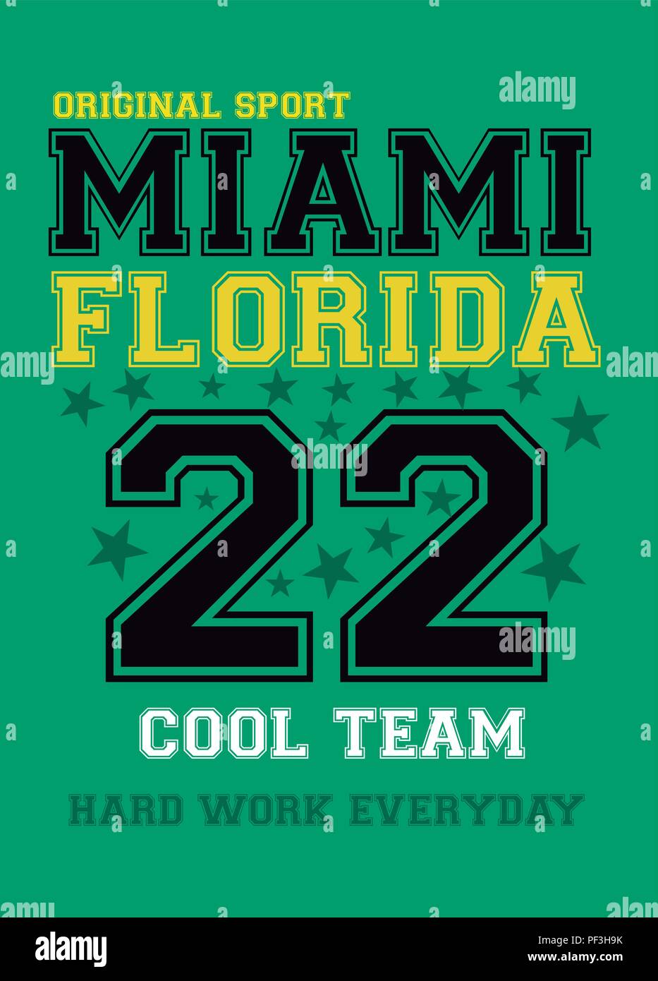 miami florida cool team,t-shirt design Stock Vector Image & Art - Alamy