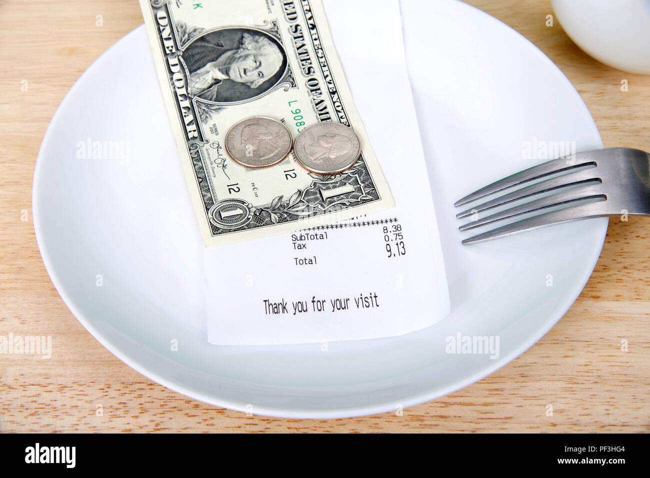 Us restaurant bill receipt hi-res stock photography and images - Alamy