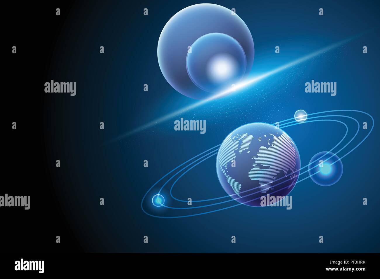 Global network and galaxy,Digital communication,concept abstract ...