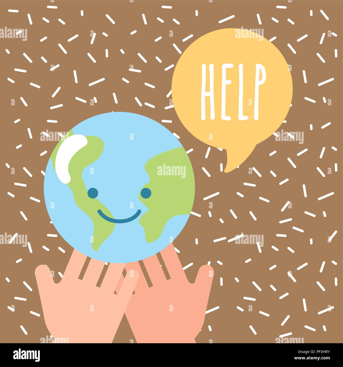 hands holding kawaii world help donate charity Stock Vector Image & Art ...