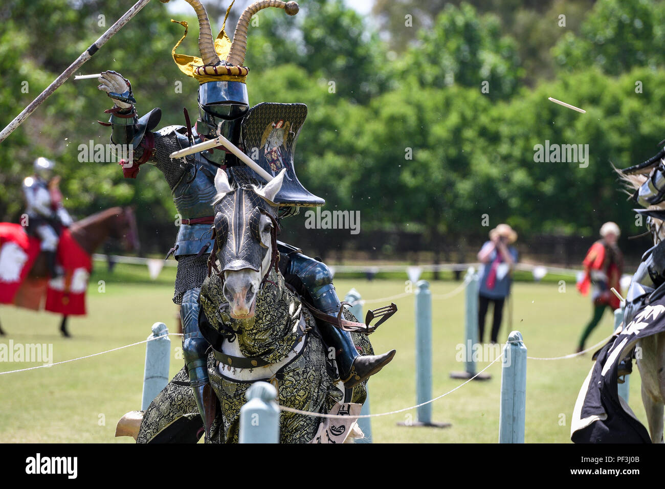 Medieval knight jousting during hi-res stock photography and images - Alamy