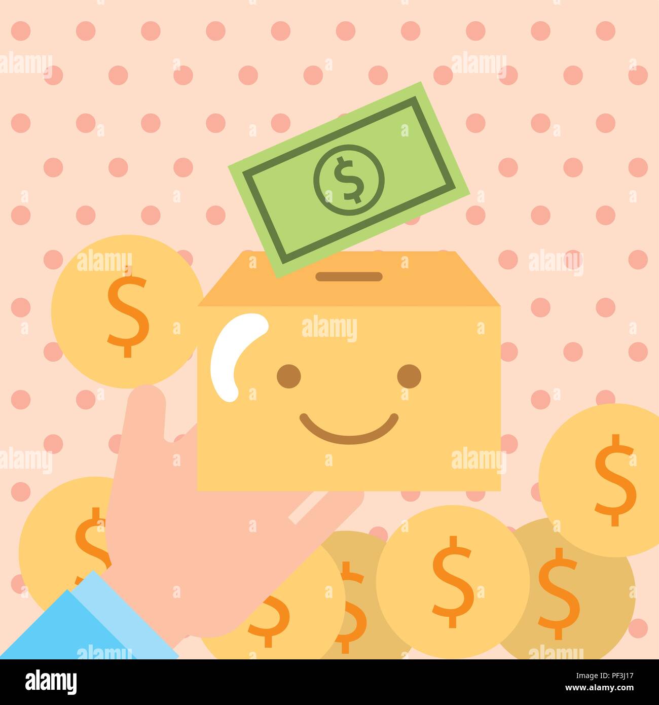 Cardboard box dollar sign inside hi-res stock photography and images ...