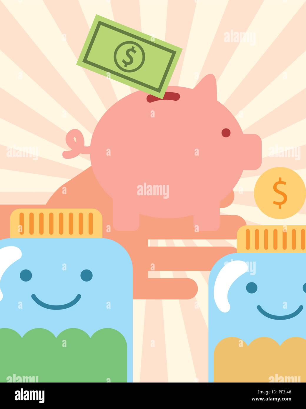 Charity money woman Stock Vector Images - Alamy