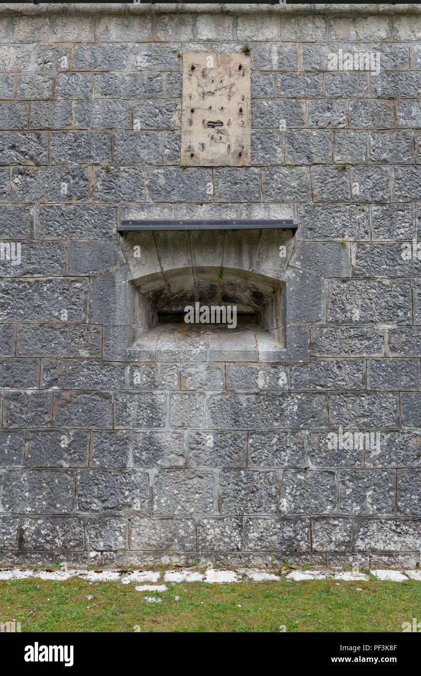 Military fort with stone walls and portholes for riflemen Stock Photo ...