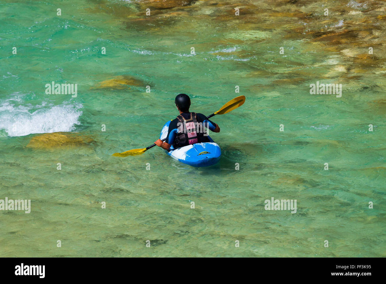Man kayaking in emerald hi-res stock photography and images - Alamy