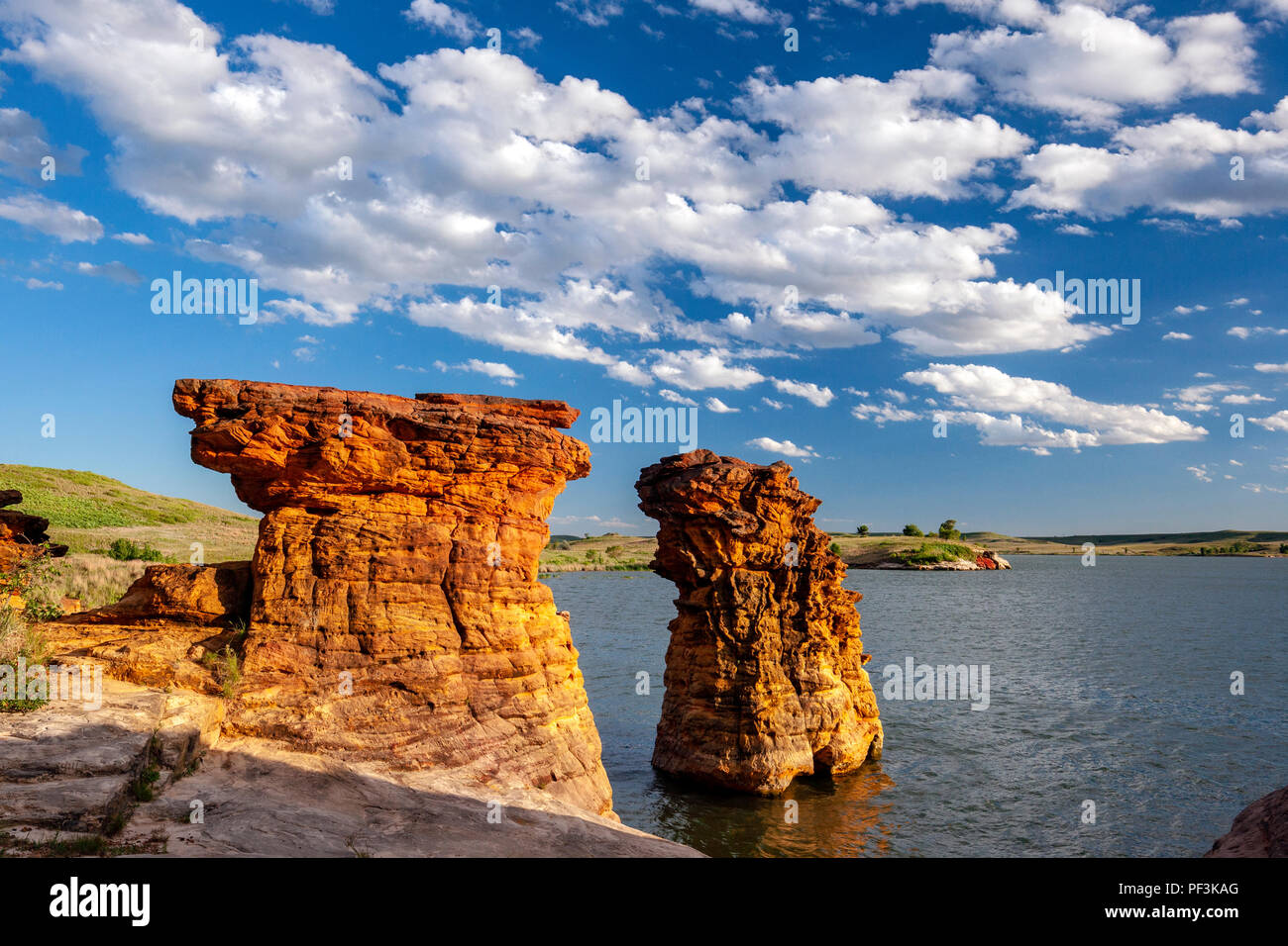 Dakota Sandstone Pillars at Rock Town Natural Area - Lucas Park, Wilson ...