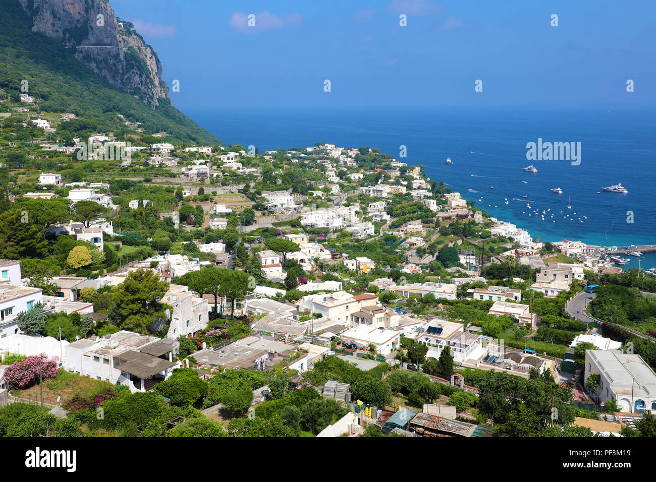 Capri sight from terrace, Capri Island, Italy Stock Photo - Alamy
