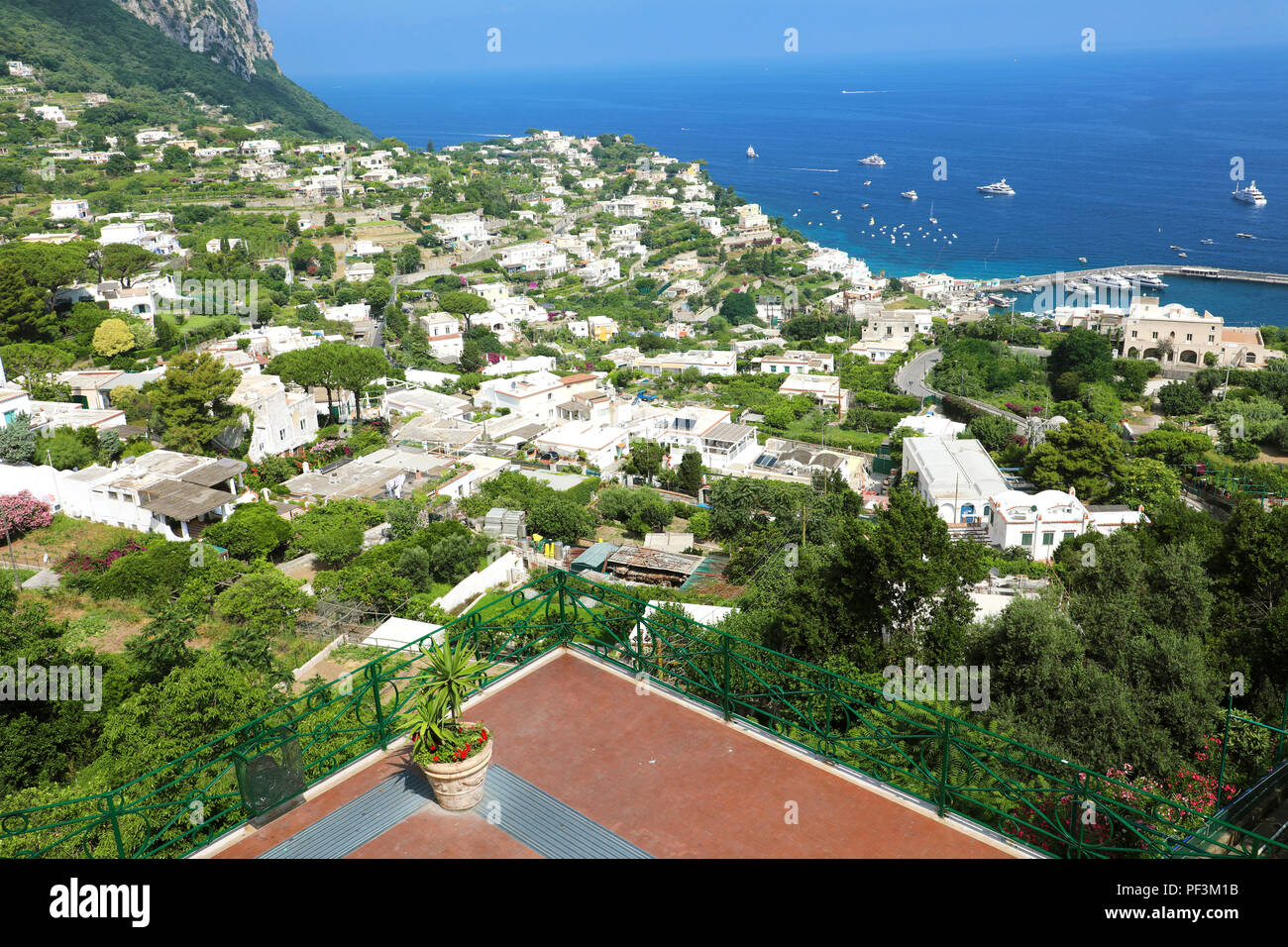 Capri sight from terrace, Capri Island, Italy Stock Photo - Alamy