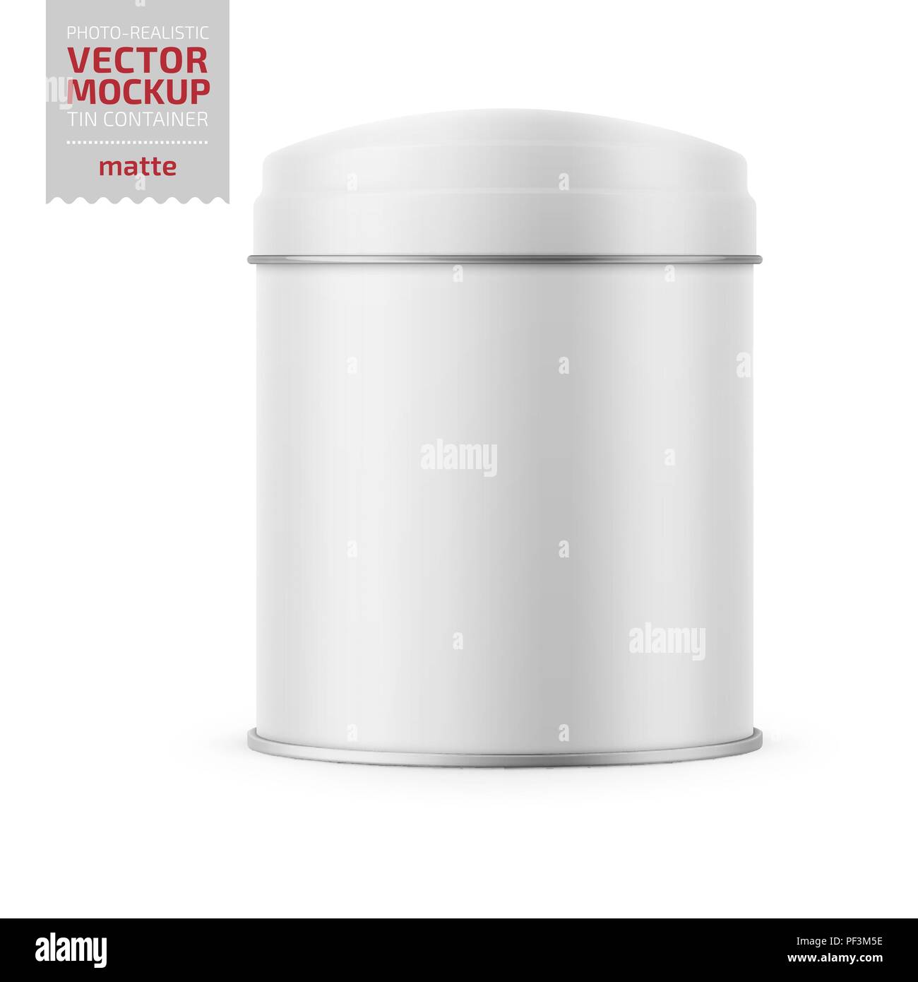 Round matte tin can template Stock Vector Image & Art - Alamy