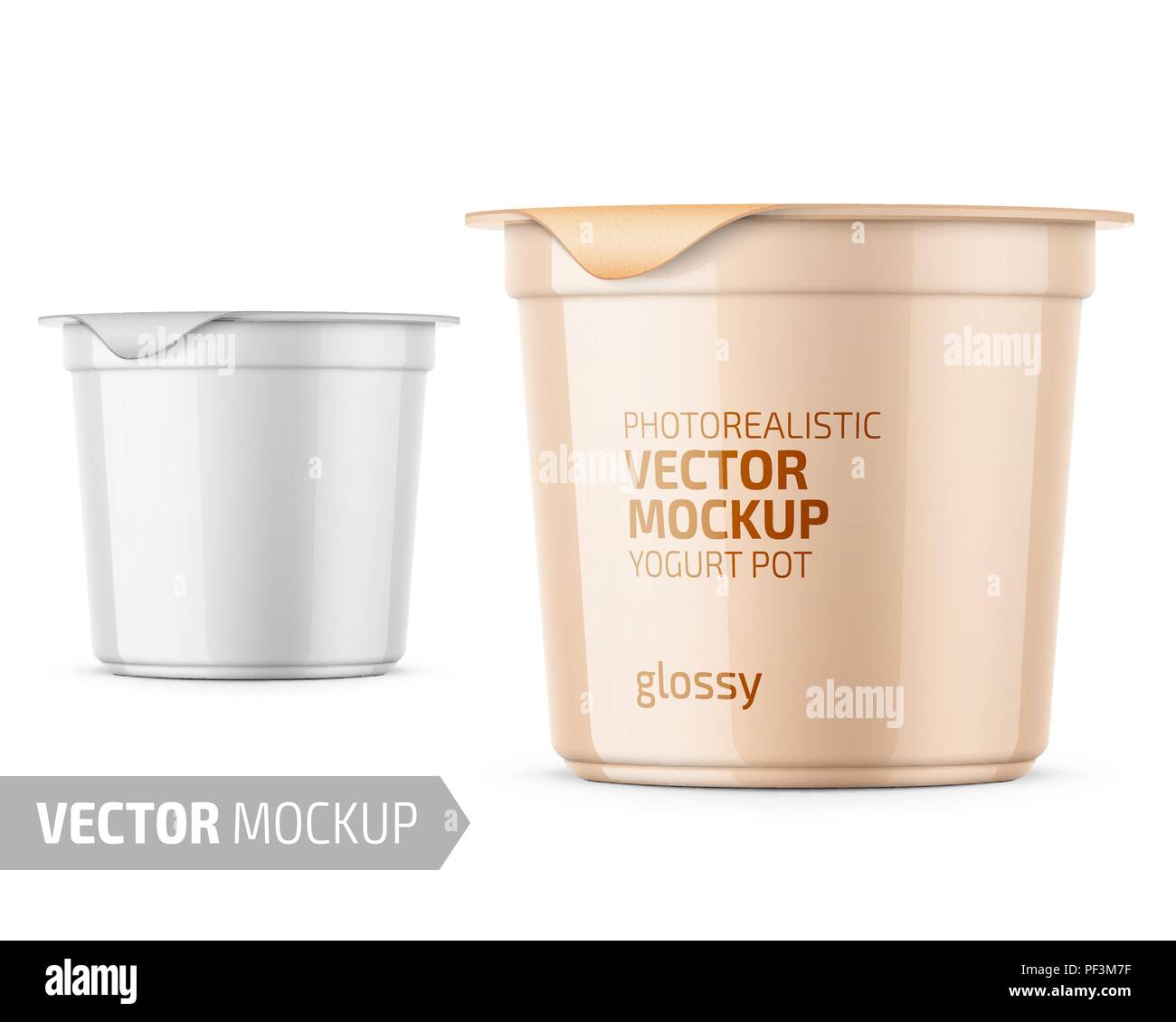 Pot of yoghurt pot of yogurt Stock Vector Images - Alamy