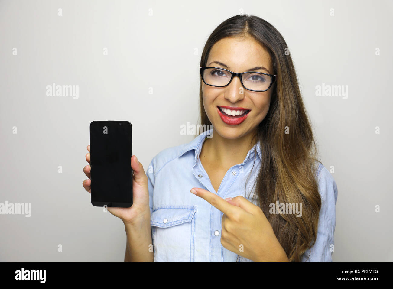 Person pointing portrait telephone hi-res stock photography and images ...