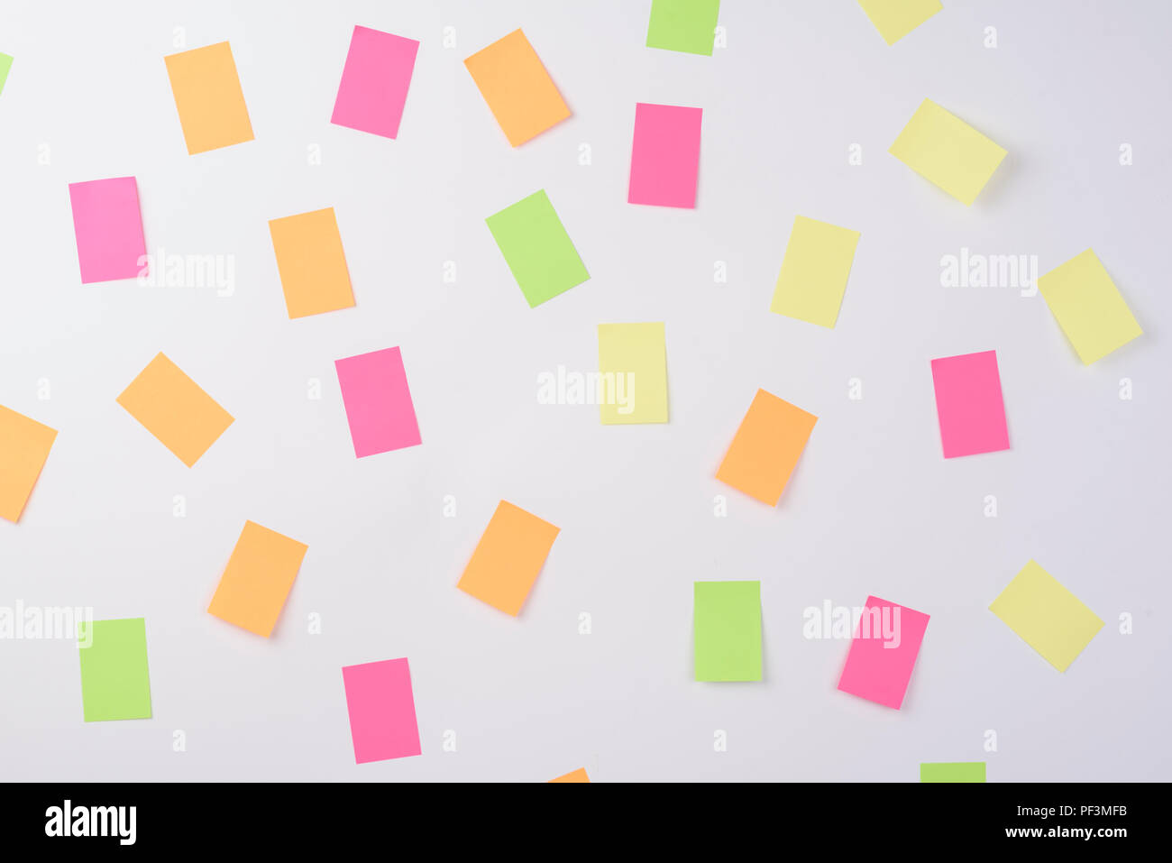 multicolor post it notes isolated on white background Stock Photo - Alamy