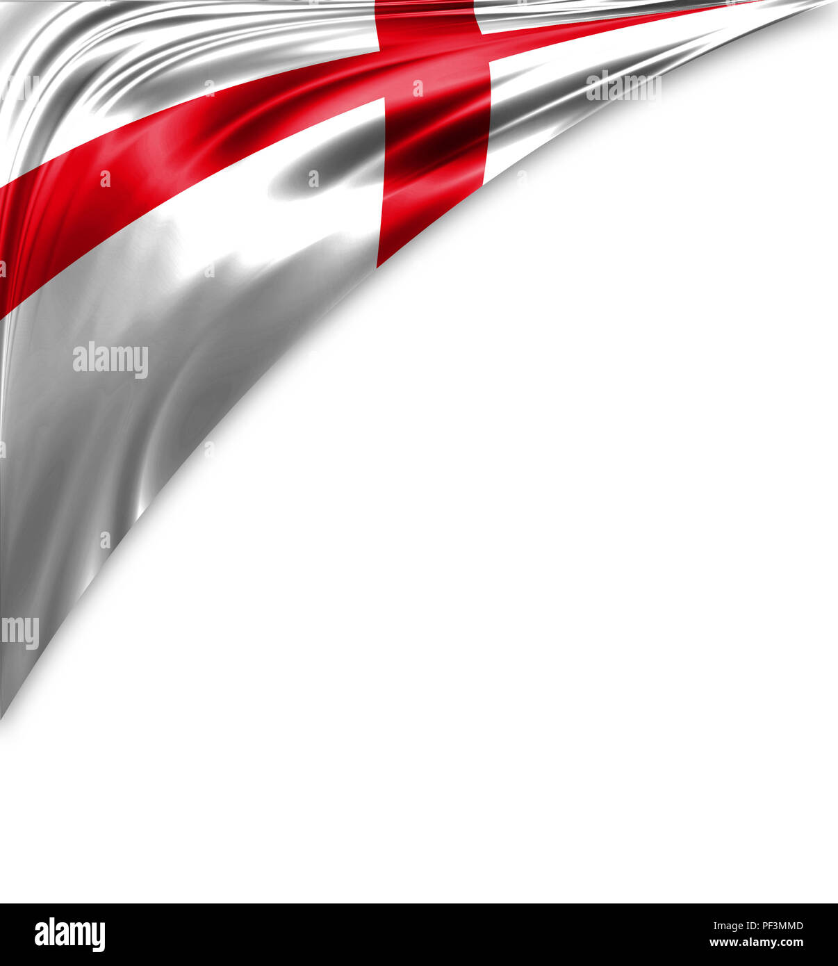 England flag of silk with copyspace for your text or images and white ...