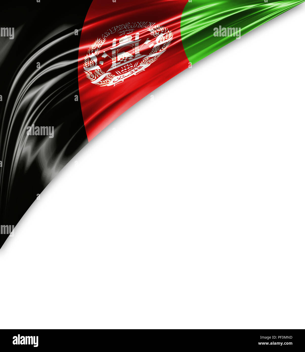 Afghanistan flag of silk with copyspace for your text or images and ...