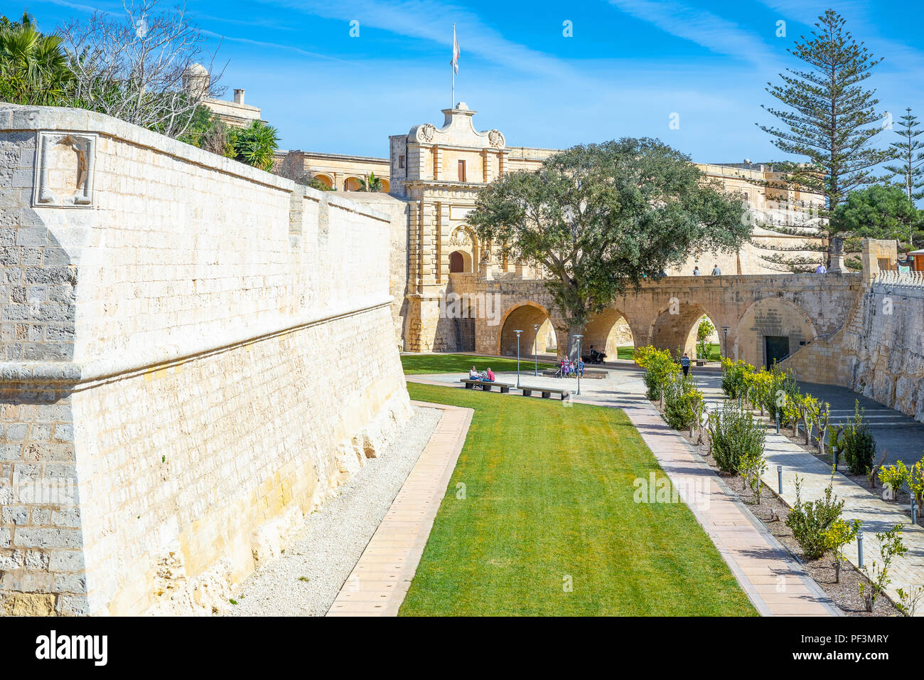 Malta, Mdina, the fortified medieval walls of the town Stock Photo - Alamy