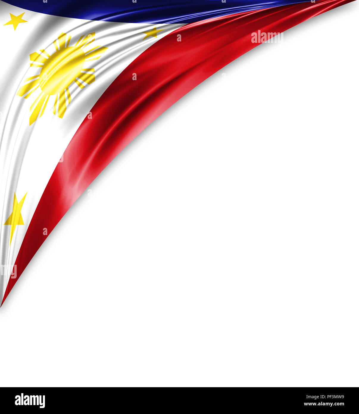 Philippines flag of silk with copyspace for your text or images and ...