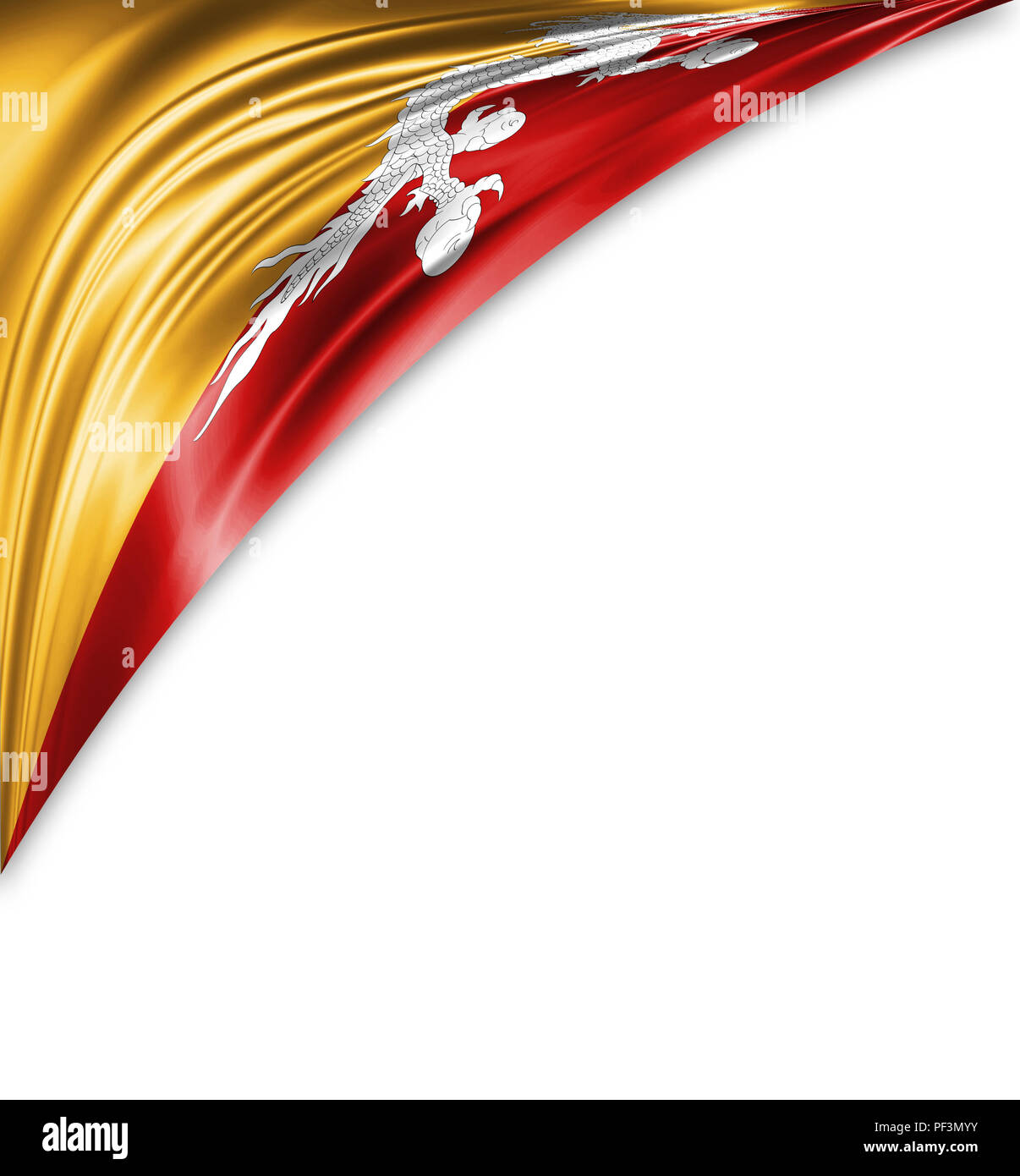 Butane flag of silk with copyspace for your text or images and white ...