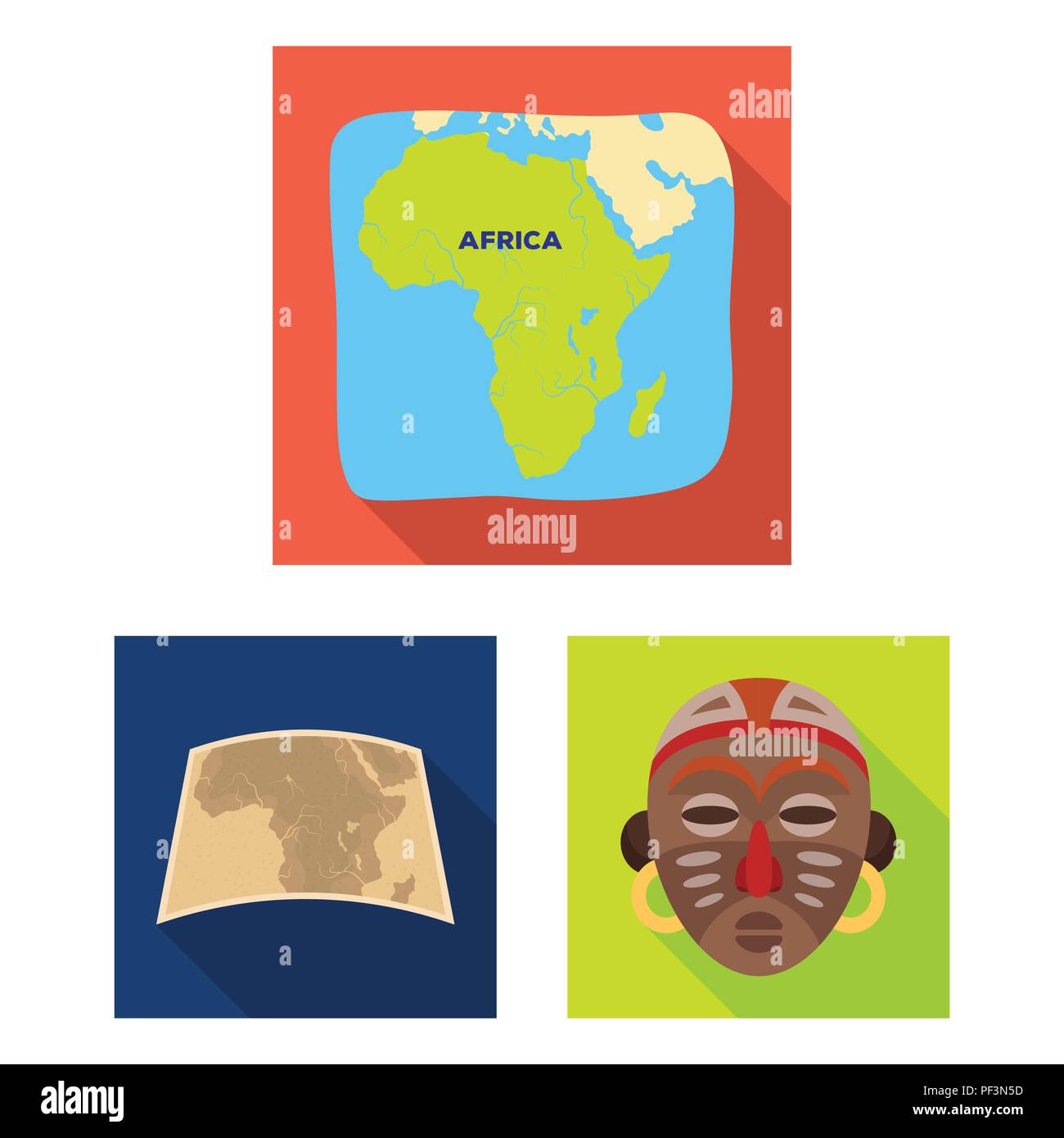 African safari adventure flat vector illustration stock vector hi-res ...