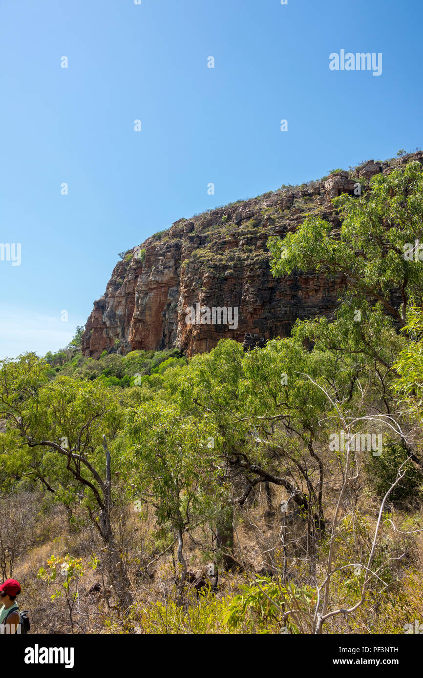 Hiking trail to the Aboriginal art caves at Raft Bay, Kimberley Coast ...